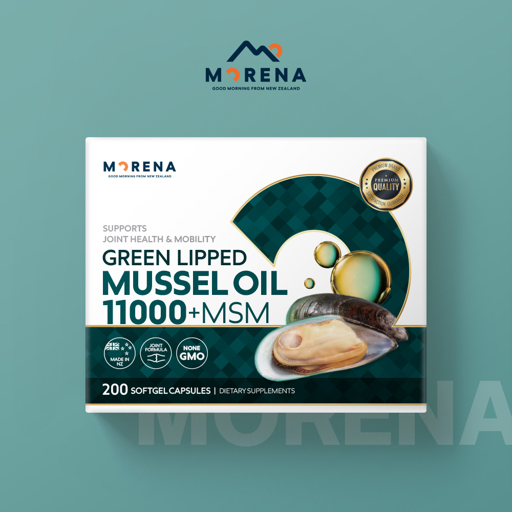 Green Mussel Oil with MSM 11000mg 200 Softgel Caps | MORENA
